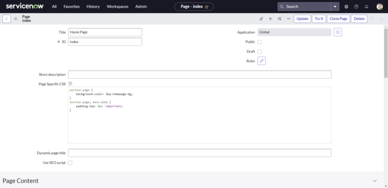 ServiceNow – Service Portalの開発の基本 ～ページの編集～ | ServiceNow研究所