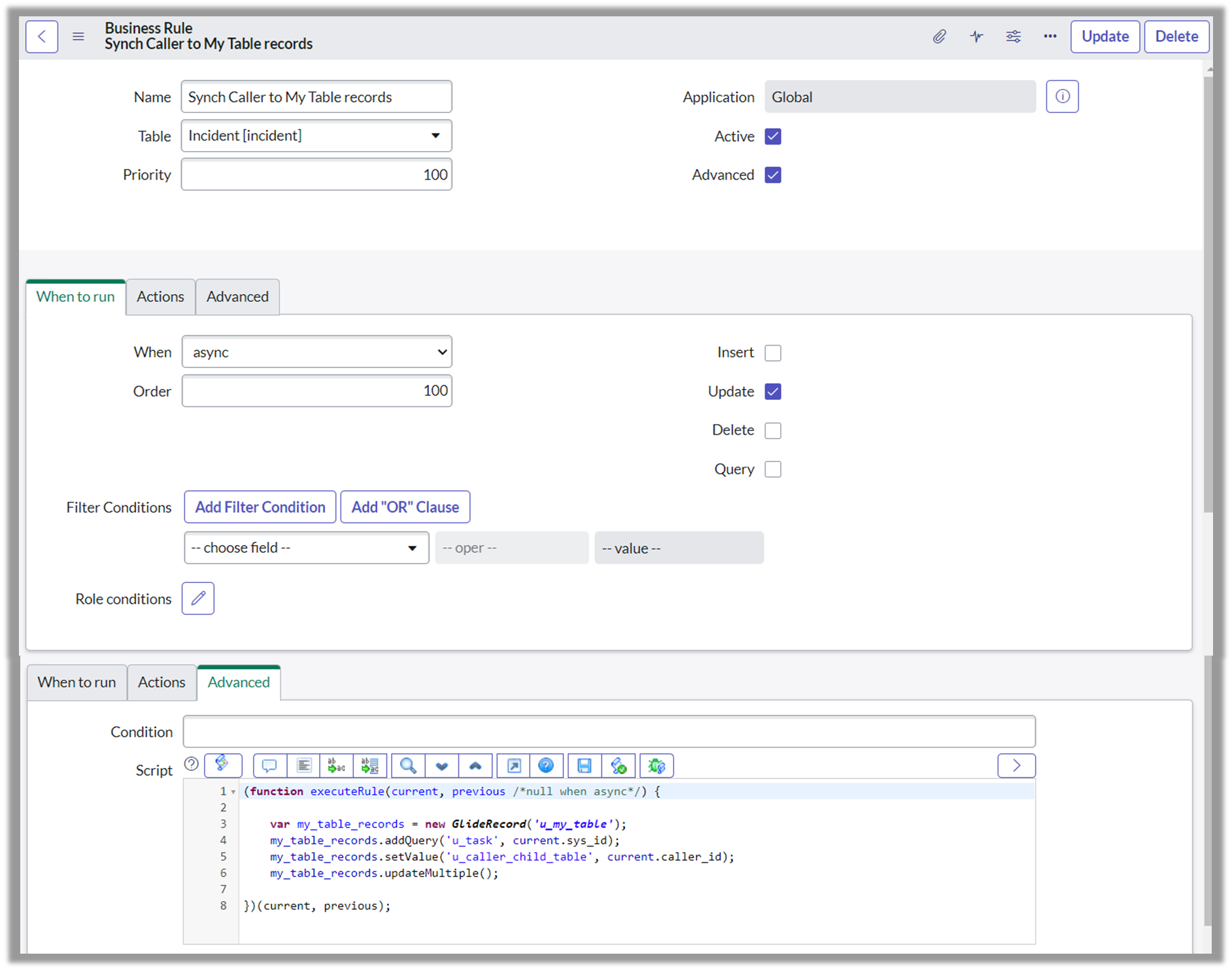 ServiceNow – 親子関係にあるテーブルにおいて子のフォーム/リストに親の項目を表示する方法 | ServiceNow研究所